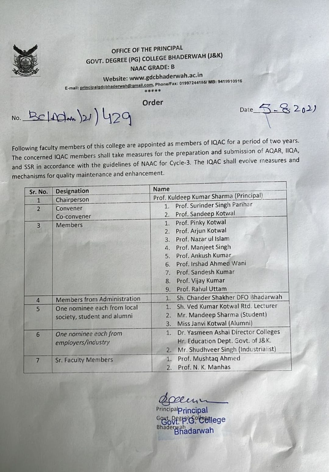 Govt. Degree College Bhadarwah